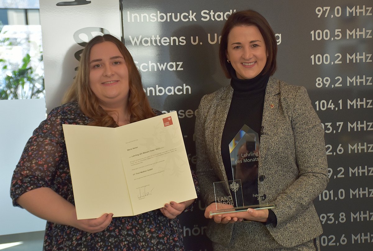 Maria Reiter „Lehrling des Monats Februar 2023“ | Land Tirol