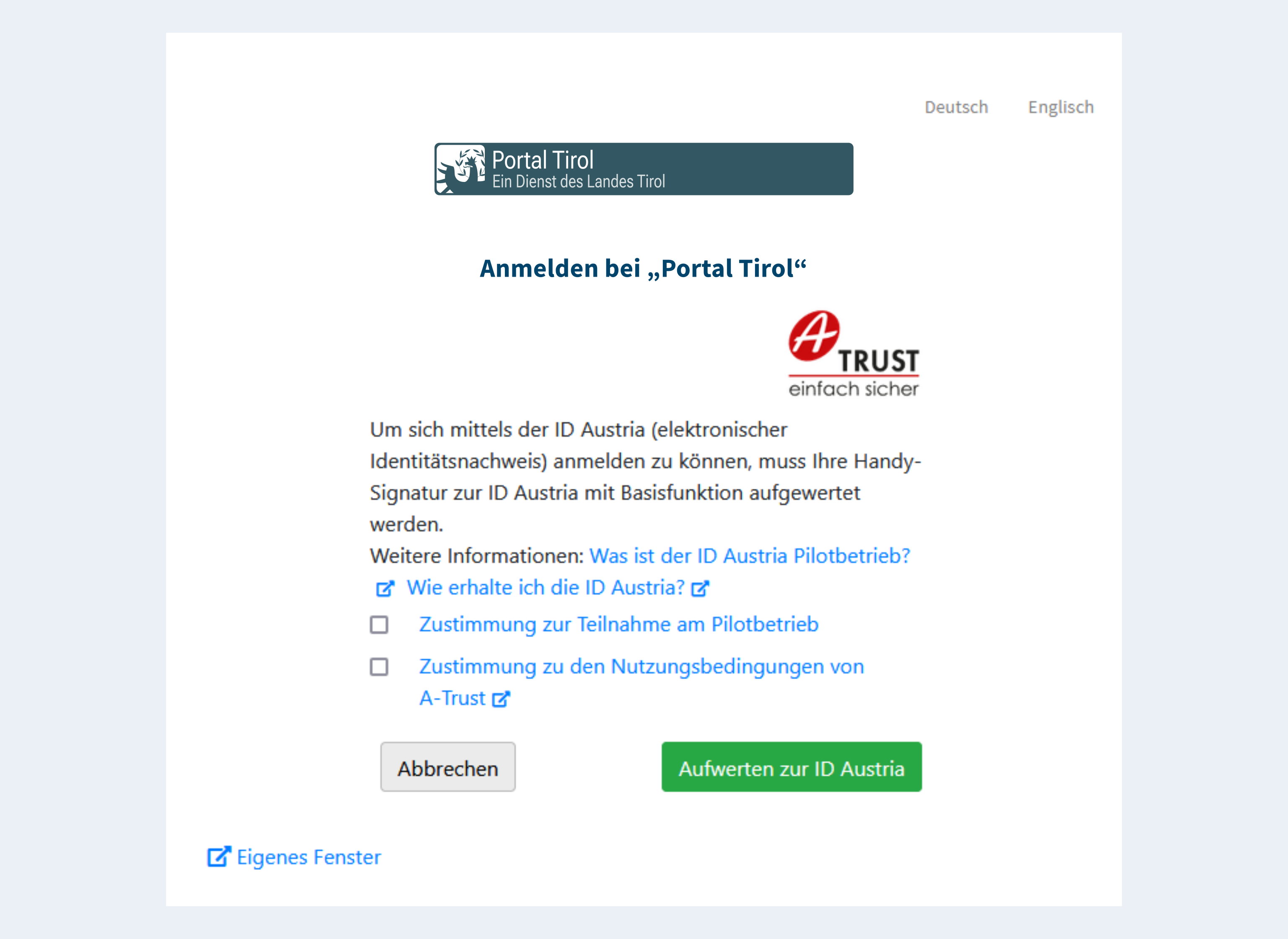 Anmeldung mit ID Austria | Land Tirol
